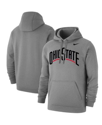 Men's Heathered Gray Ohio State Buckeyes Logo Pullover Hoodie