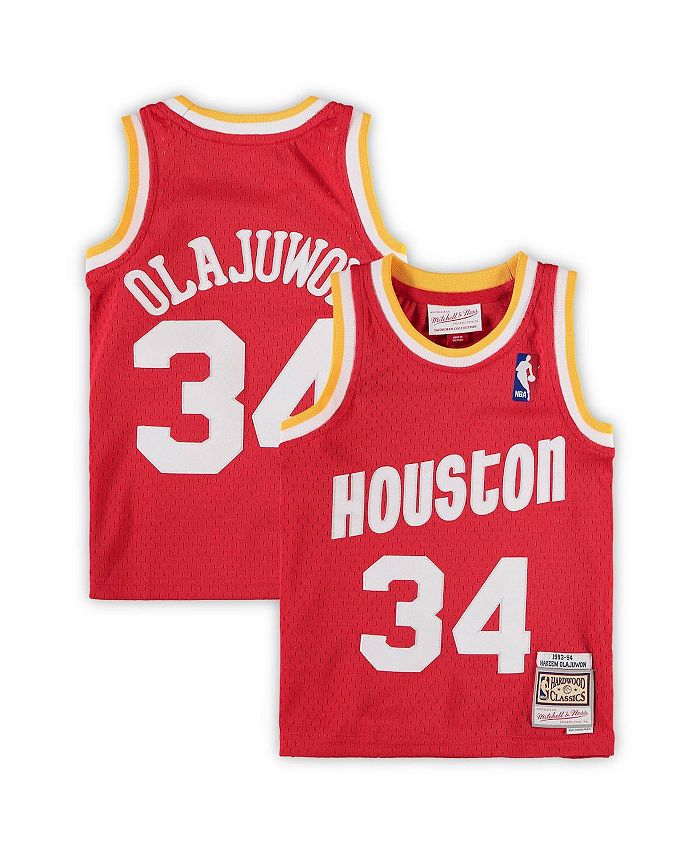 Mitchell & Ness Preschool Boys and Girls Hakeem Olajuwon Red Houston ...