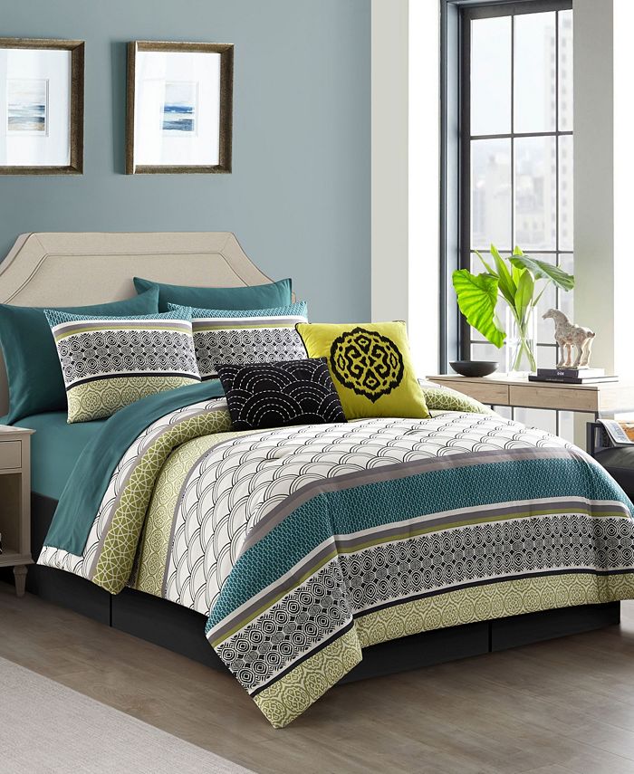 Stratford Park Desiree 10 Piece Comforter Set, Queen - Macy's