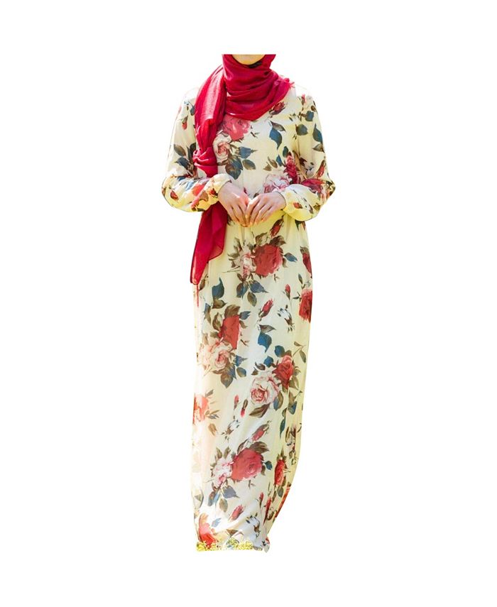 Urban Modesty Women's Floral Drawstring Maxi Dress - Macy's