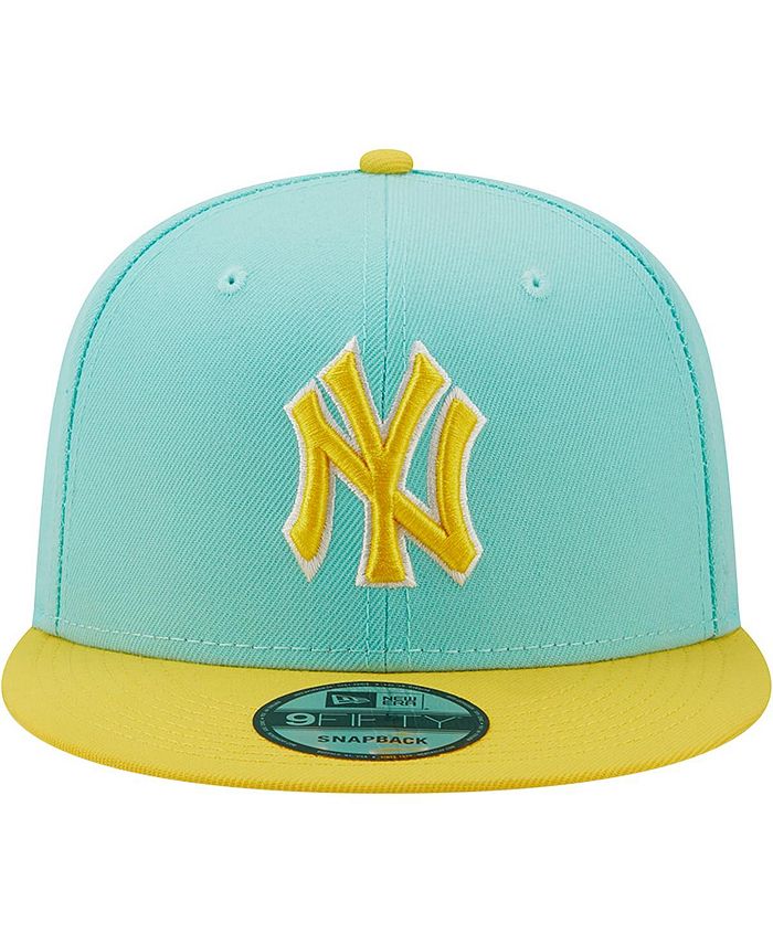 New Era Men's Turquoise, Yellow New York Yankees Spring Two-Tone 9FIFTY ...