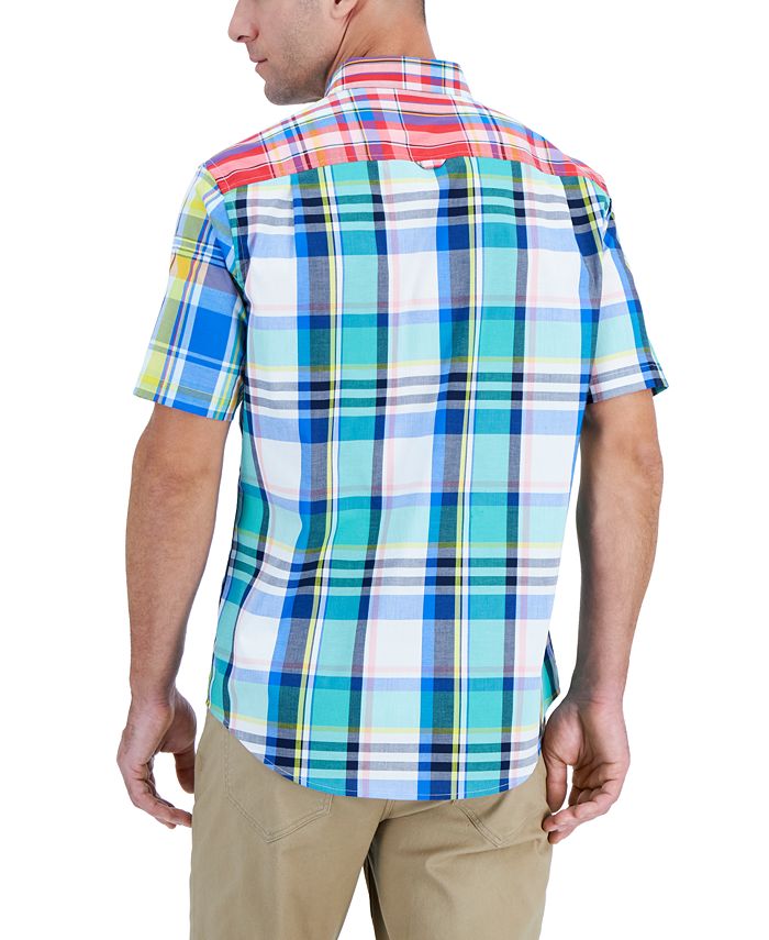 Club Room Mens Short Sleeve Mixed Plaid Shirt Created For Macys Macys