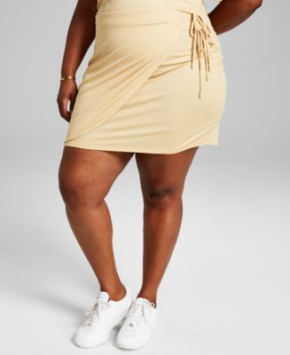 And Now This Trendy Plus Size Side Tie Skirt - Macy's