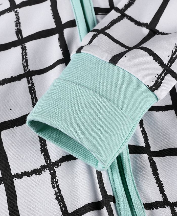 Earth Baby Outfitters Baby Boys Bamboo 2 Way Zippy Grid Coverall - Macy's