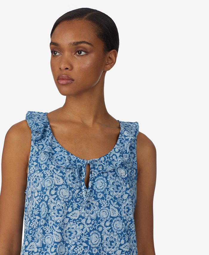 Lauren Ralph Lauren Women's Short Ruffled Nightgown - Macy's