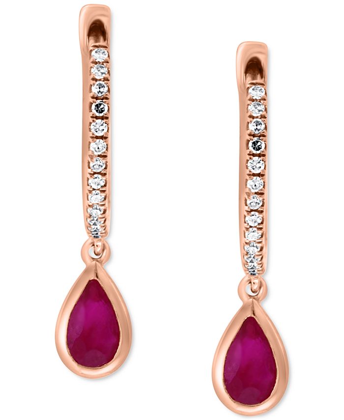 EFFY Collection EFFY® Ruby (1/2 ct. t.w.) & Diamond (1/10 ct. t.w ...