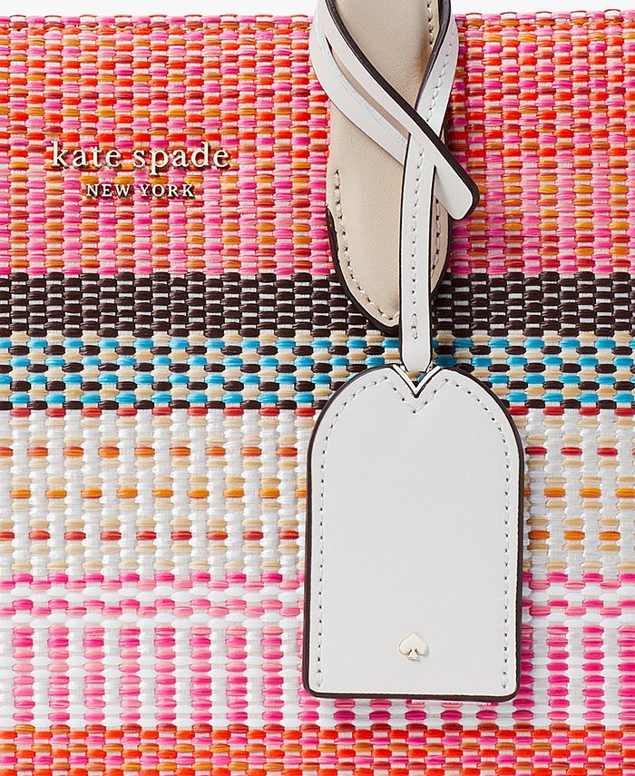kate spade new york Manhattan Woven Striped Fabric Small Tote - Macy's