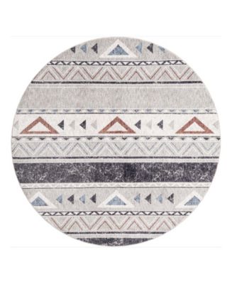 Bayshore Home Adobe ADO05 7' x 7' Round Area Rug - Macy's
