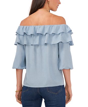 Sam & Jess Ruffled Off-The-Shoulder Top - Macy's