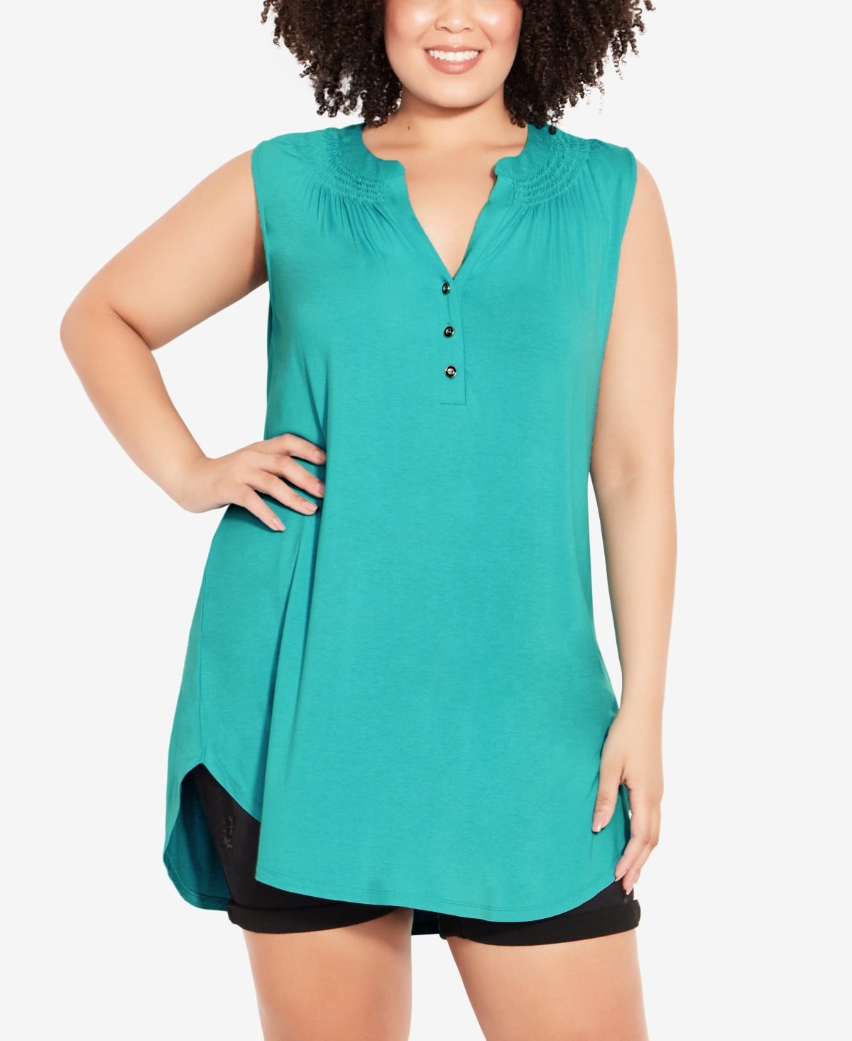 Avenue Plus Size Brea Peasant Top | Smart Closet