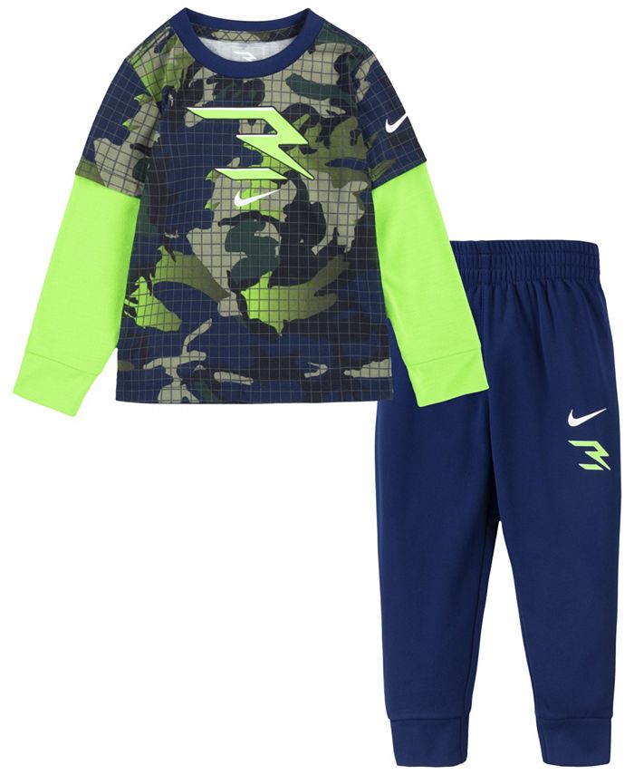Nike 3BRAND by Russell Wilson Toddler Boys 2Fer T-shirt and Pants, 2 ...