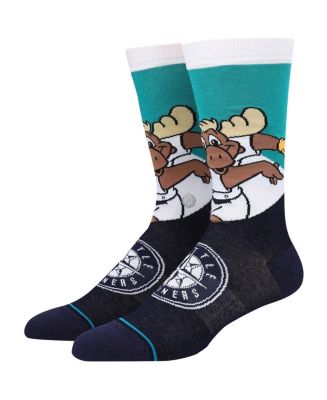 Men's Stance Blue Seattle Mariners Team Mascot Logo Crew Socks - Macy's