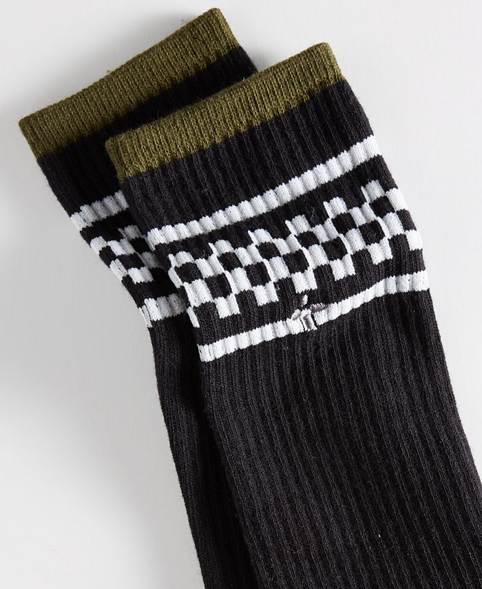 Sun + Stone Men's Black & White Checker Socks - Macy's
