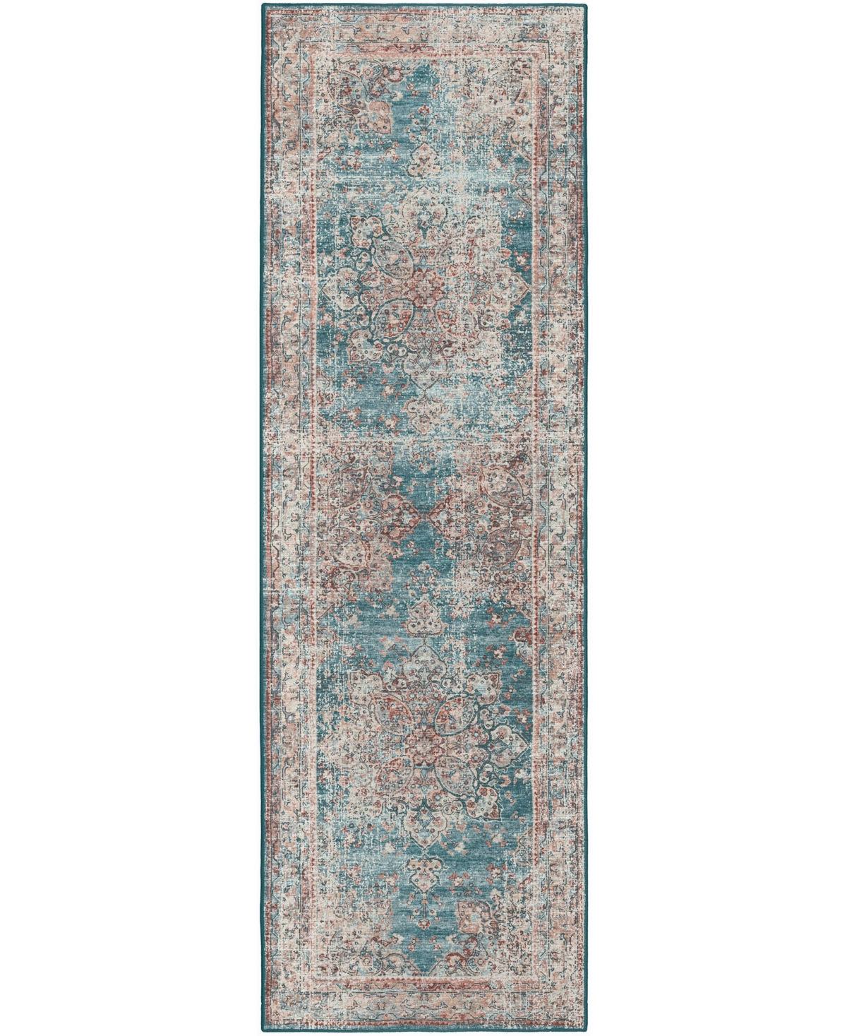 Click here for Dalyn Jericho JC6 26 x 8 Runner Area Rug - Turquoi... prices