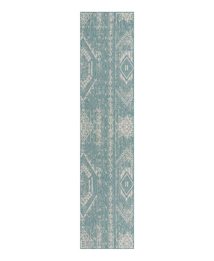Bayshore Home Outdoor Pursuits ODP01 3'3" x 14' Runner Area Rug - Macy's