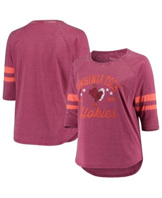 Women's Pressbox Heathered Maroon Virginia Tech Hokies Plus Size Jade ...
