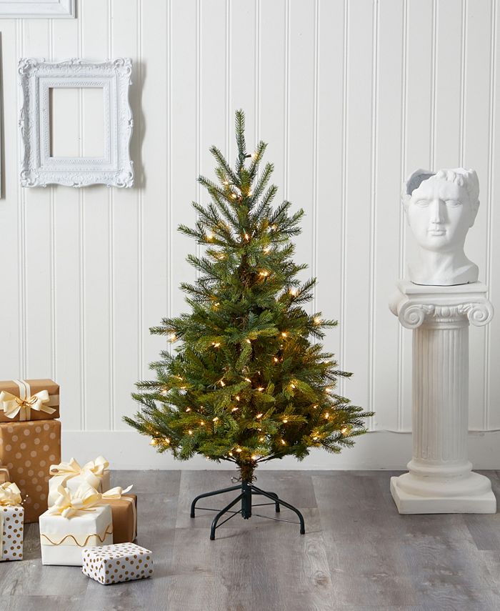 Nearly Natural North Carolina Spruce Artificial Christmas Tree with ...