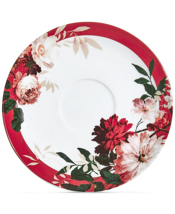 Martha Stewart Collection Holiday 8-Pc. Set of Teacups & Saucers ...