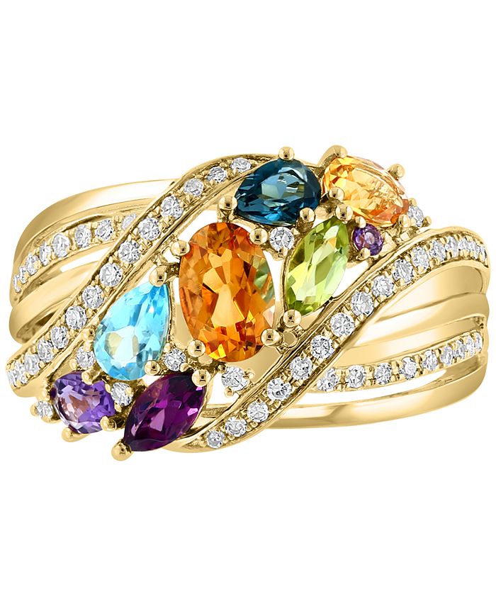 EFFY Collection EFFY® Multi-Gemstone (1-3/4 ct.t.w.) & Diamond (1/4 ct ...
