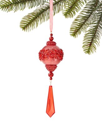 Holiday Lane Ruby Red Embellished Red Ornament, Created for Macy's - Macy's