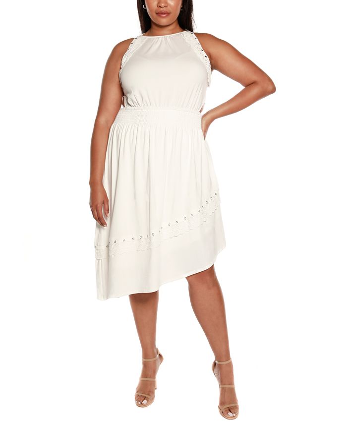 Belldini Plus Size Black Label Asymmetrical Midi Dress - Macy's