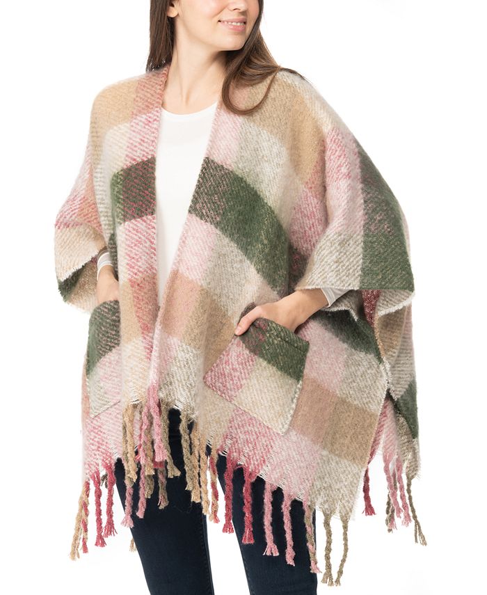 Jenni Women's Block-Plaid Pocket Topper, Created for Macy's - Macy's