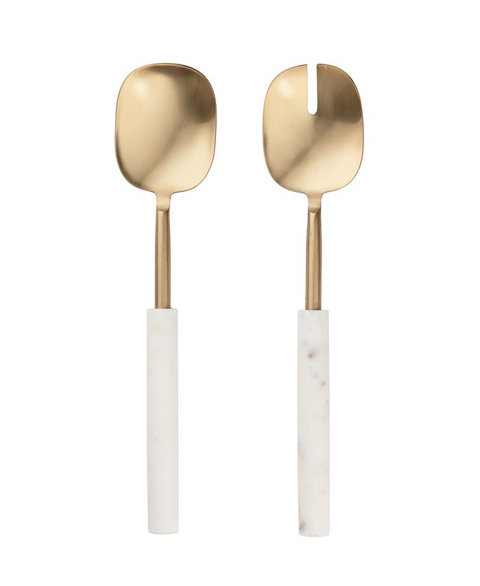 Thirstystone Gold Salad Servers with Handles Set, 2 Pieces - Macy's