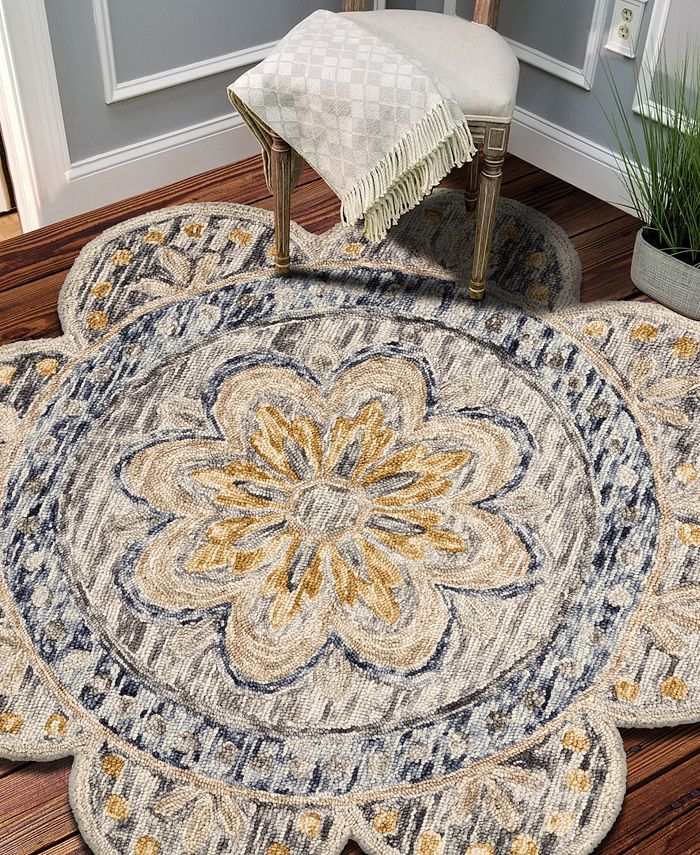 LR Home Radiance RDC54092 4' x 4' Round Area Rug - Macy's
