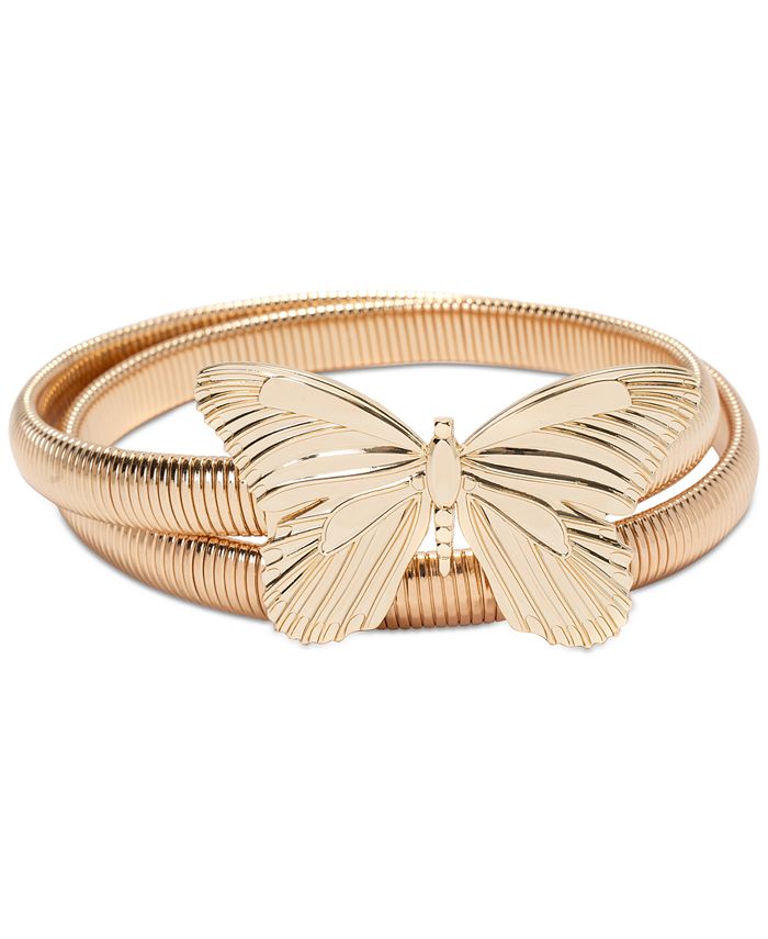 INC International Concepts Butterfly Cobra Chain Stretch Belt, Created for Macy's & Reviews ...