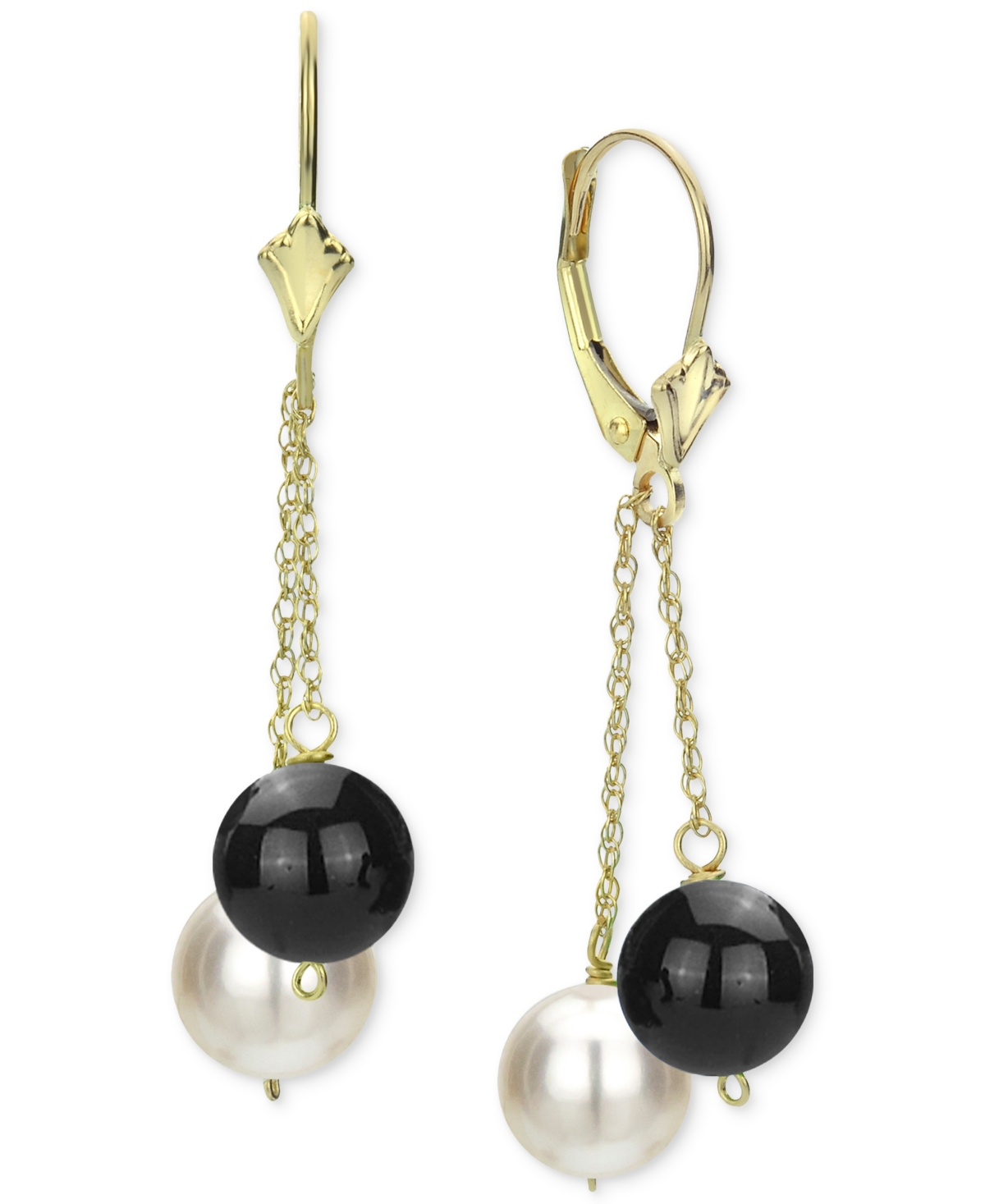 Click here for Garnet & Cultured Freshwater Pearl (8mm) Chain Dro... prices