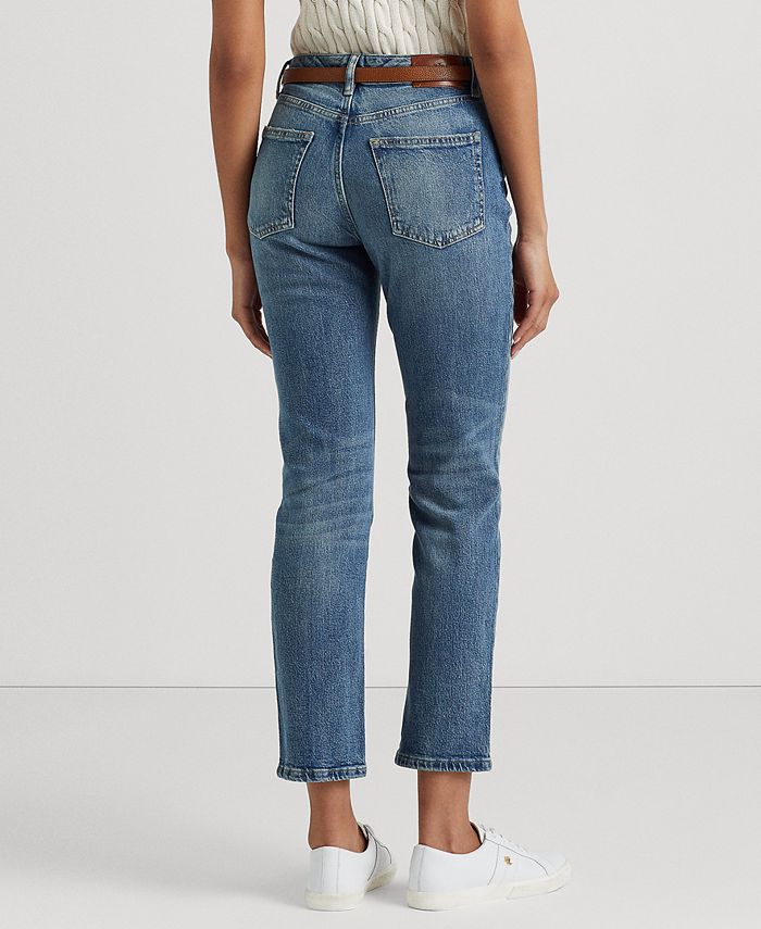 Lauren Ralph Lauren High-Rise Straight Ankle Jeans - Macy's