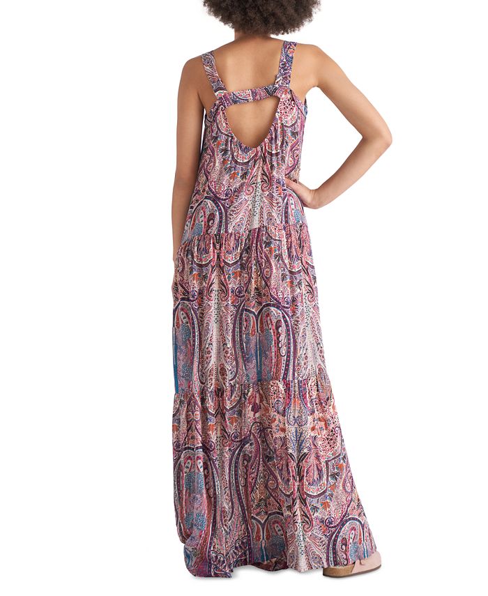 Black Tape Women's Printed Tiered Maxi Dress - Macy's