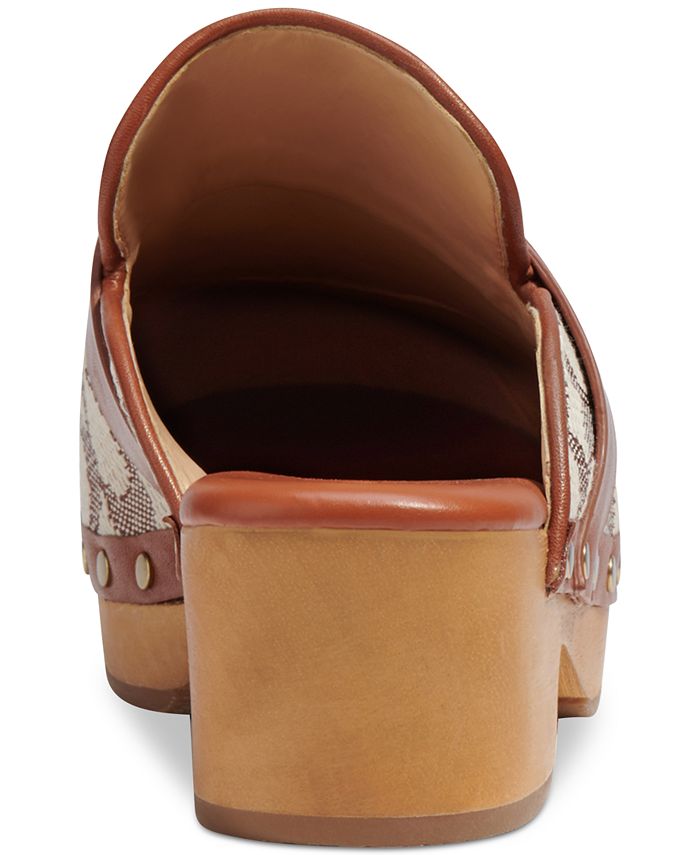 COACH Women's Finlay Wooden Platform Clogs & Reviews - Mules & Slides ...