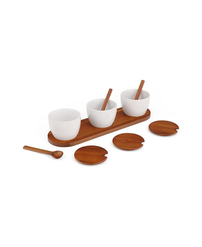 Nambé Duets Triple Condiment Server Set, 10 Piece - Macy's