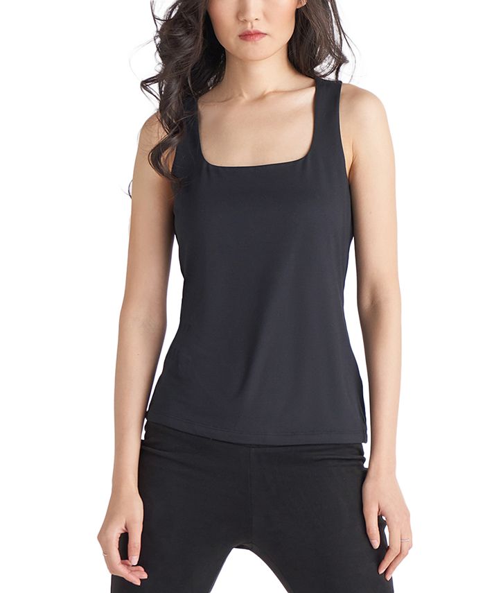 Black Tape Petite Square-Neck Tank Top - Macy's