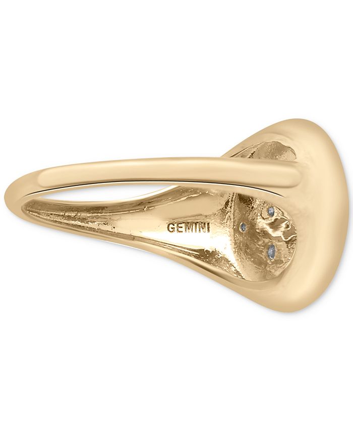 Wrapped Diamond Gemini Constellation Ring (1/20 ct. t.w.) in 10k Gold ...