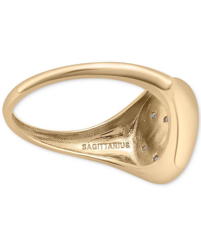 Wrapped Diamond Sagittarius Constellation Ring (1/20 ct. t.w.) in 10k Gold, Created for Macy's ...