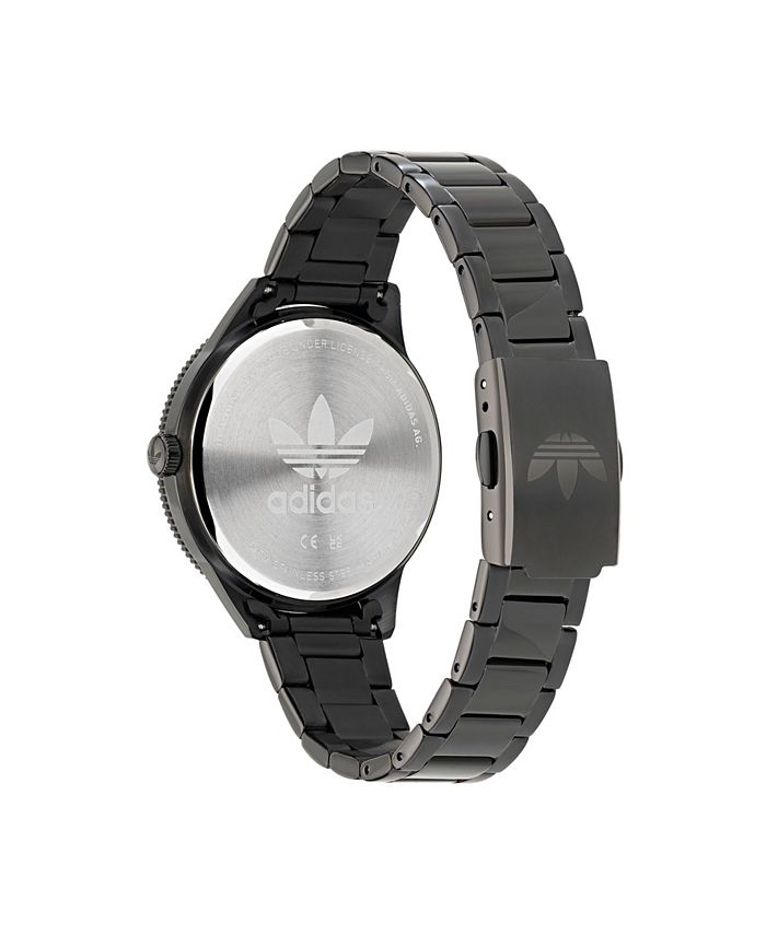 adidas Unisex Three Hand Edition Three Small Black Stainless Steel ...