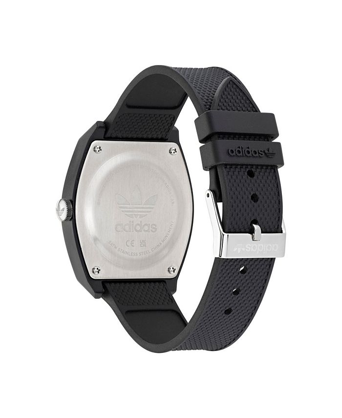 adidas Unisex Three Hand Project Two Black Resin Strap Watch 38mm - Macy's