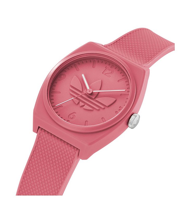 adidas Unisex Three Hand Project Two Pink Resin Strap Watch 38mm - Macy's