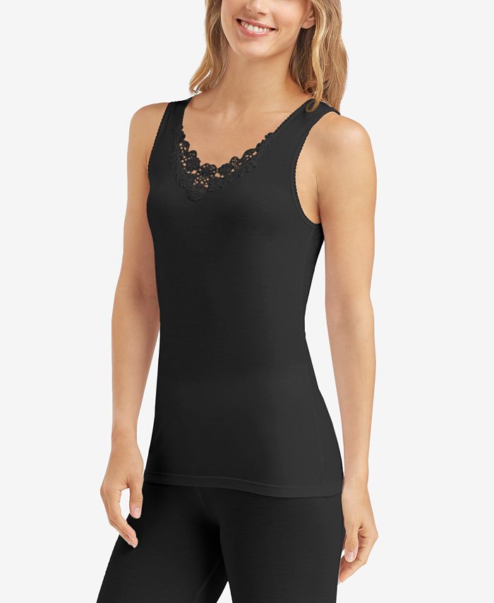 Cuddl Duds SofTech Venice Lace Detail Cami - Macy's