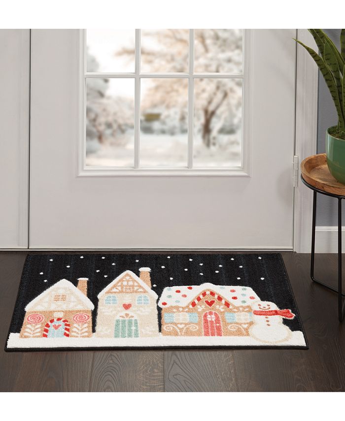 Nourison Gingerbread Houses Accent Rug, 18" x 30" - Macy's