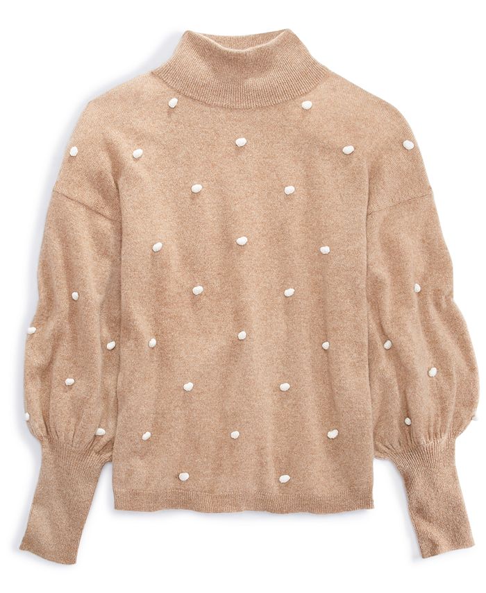 Charter Club Cashmere Blouson-Sleeve Pop Sweater, Created for Macy's ...