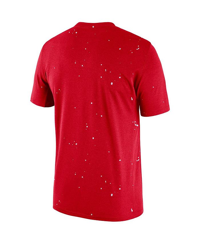 Nike Men's Red Chicago Bulls Courtside Splatter T-shirt & Reviews ...