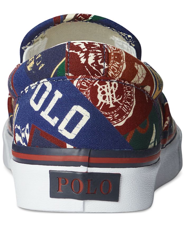 Polo Ralph Lauren Men's Keaton Logo-Print Canvas Slip-On Sneaker - Macy's Polo Ralph Lauren Men's Keaton Logo-Print Canvas Slip-On Sneaker - Macy's