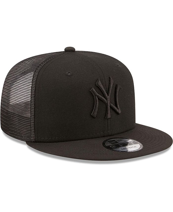 New Era Men's New York Yankees Blackout Trucker 9FIFTY Snapback Hat ...