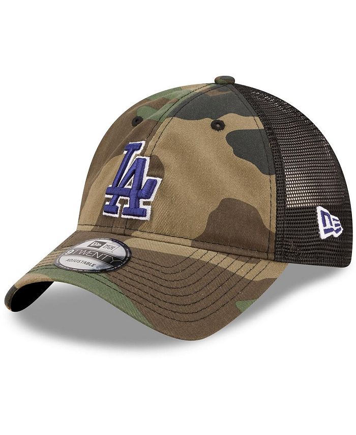 New Era Men's Camo Los Angeles Dodgers Trucker 9TWENTY Snapback Hat ...
