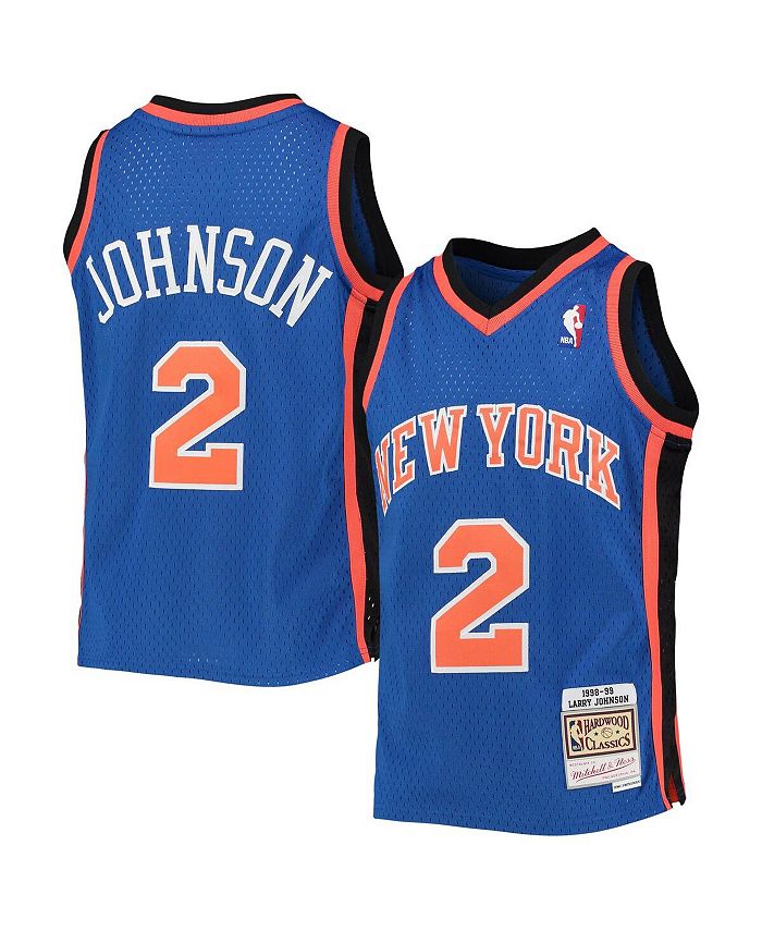 Mitchell & Ness Big Boys Larry Johnson Blue New York Knicks 1998-99 ...