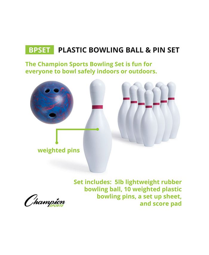 Champion Sports Bowling Ball and Pin Set, 13 Piece - Macy's