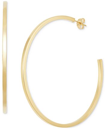 Macy's Polished Large Hoop Earrings in 14k Gold 60mm - Macy's